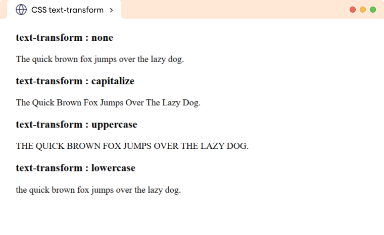 CSS Text Transform With Examples 